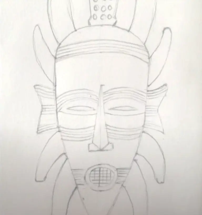 How to Draw an African Mask - Improve Drawing