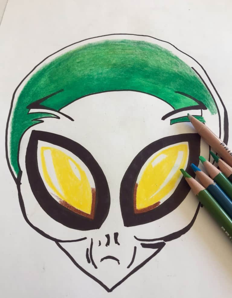 How to Draw a Simple Alien - Improve Drawing