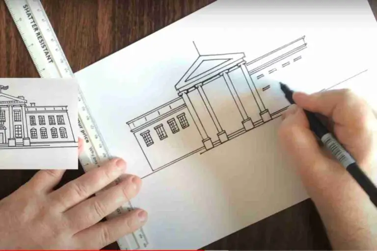 How to Draw the White House Easy – Improve Drawing