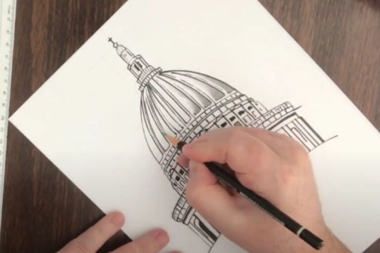 How to Draw St Paul’s Cathedral - Improve Drawing
