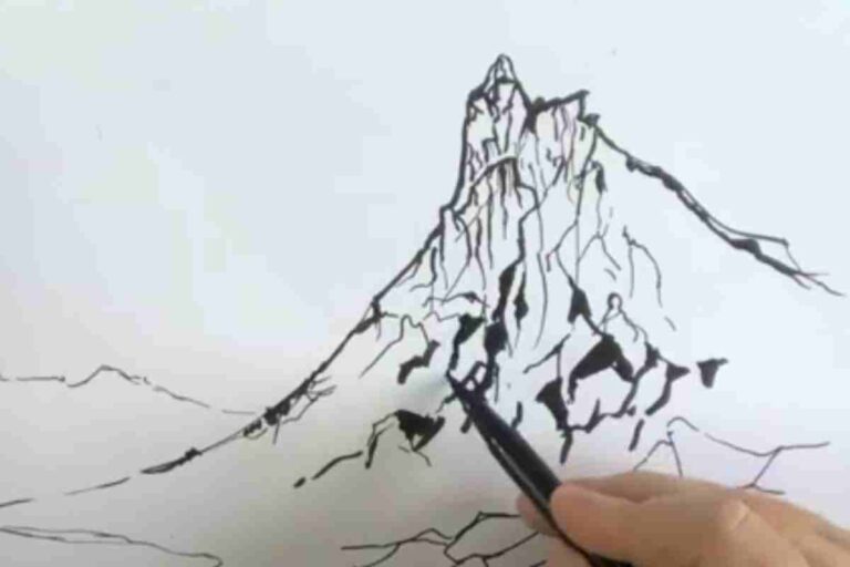 Line Drawing of a Mountain: A Step-By-Step Guide – Improve Drawing