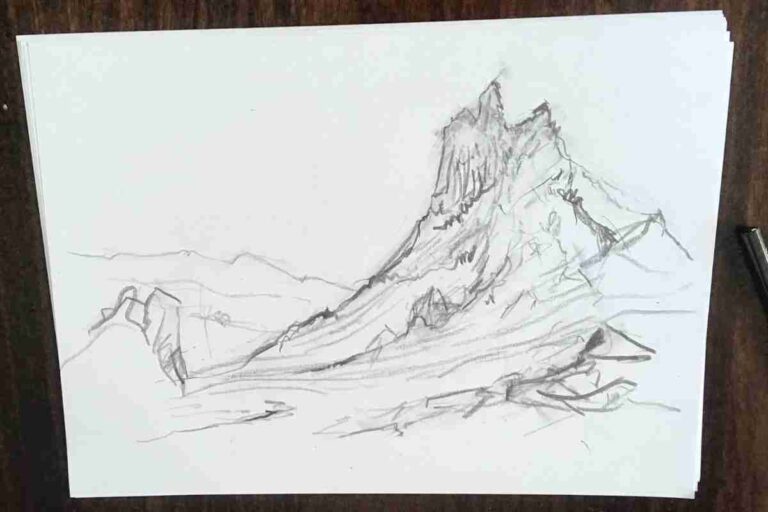 Line Drawing of a Mountain: A Step-By-Step Guide – Improve Drawing